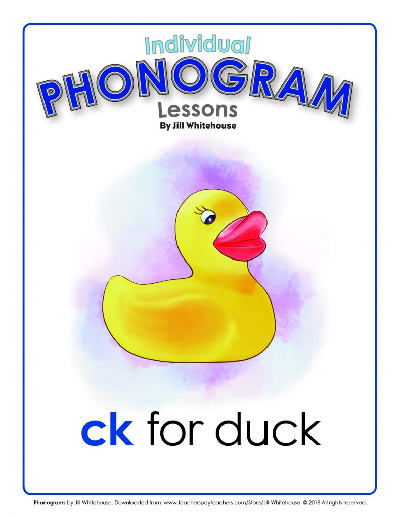 Phonograms CK for Duck | Early Minds Education Inc.